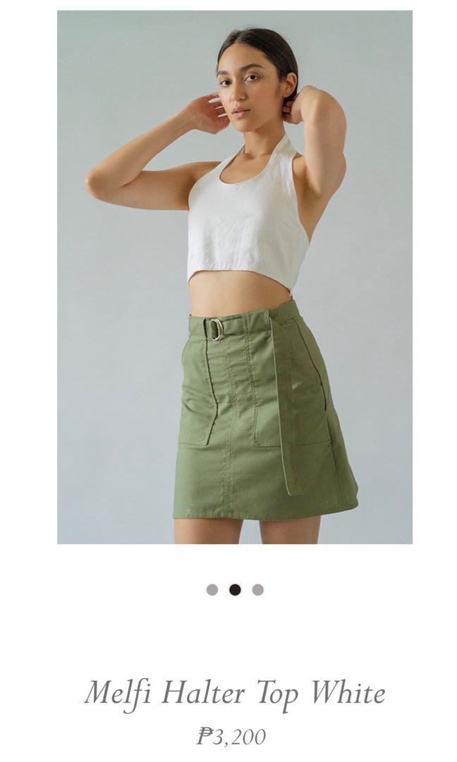 Araw the Line White Melfi Halter Top, Women's Fashion, Tops, Sleeveless ...