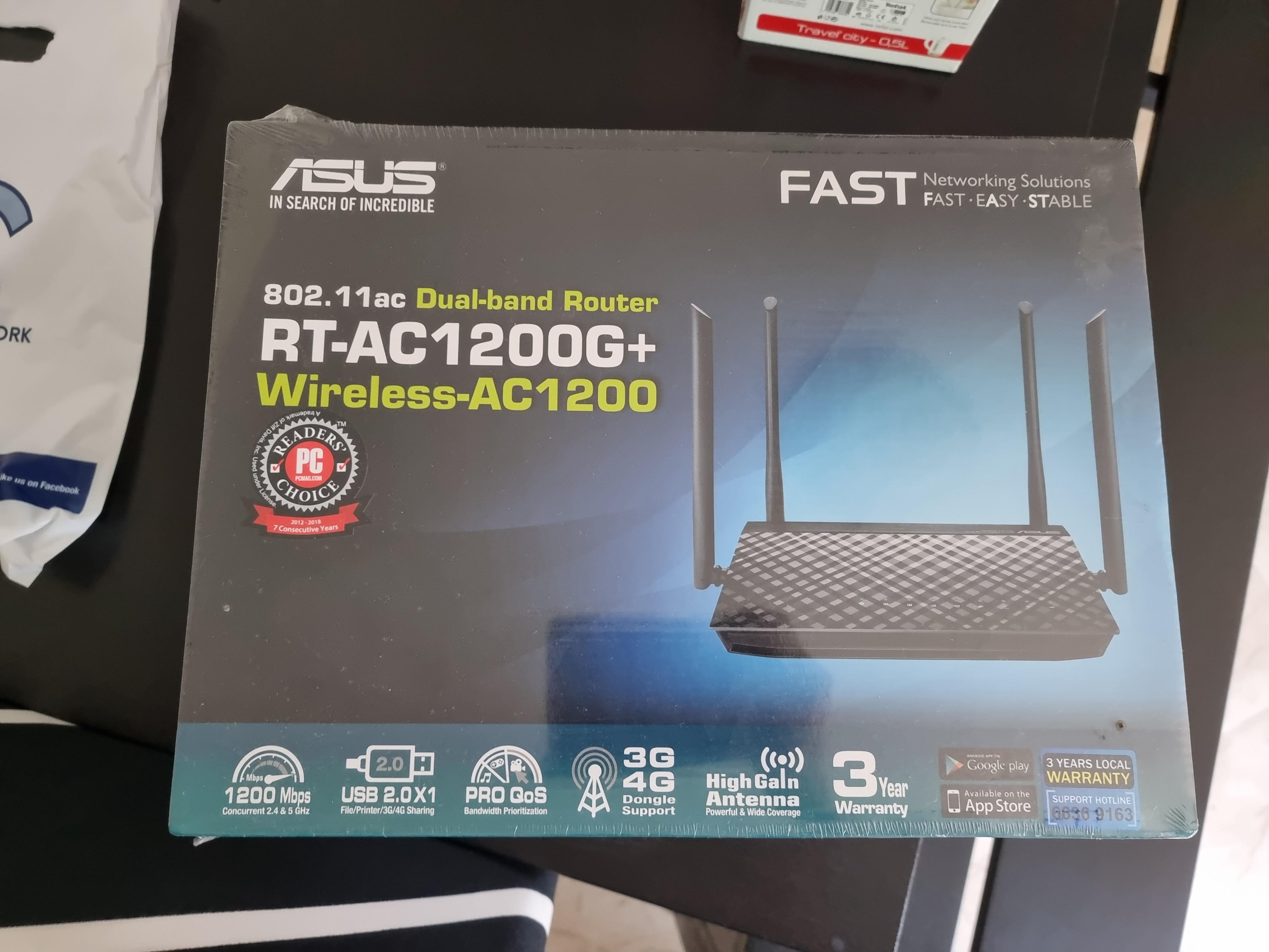 Asus 802.11ac dual band router RT-AC1200G+ wireless-AC1200, Computers ...