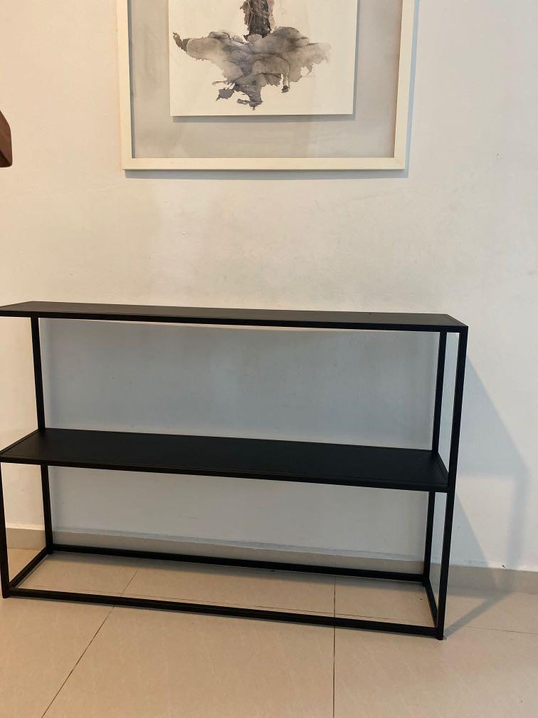 Black metal display shelf/cabinet/bookcase, Furniture & Home Living ...