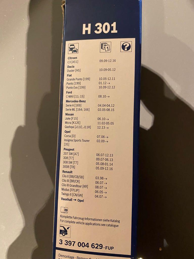 Bosch Rear Wiper H301, Car Accessories, Accessories on Carousell