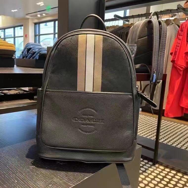 Coach Thompson Backpack In Signature Jacquard With Varsity Stripe, Men ...