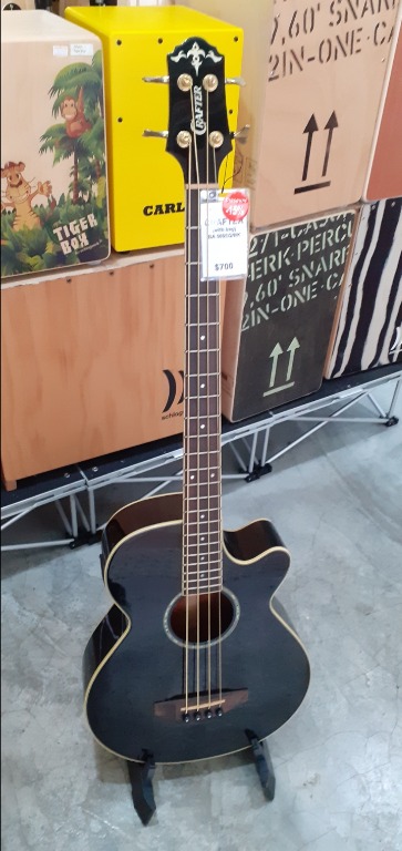 Crafter-4 Strings Acoustic Bass w/bag (BA500EQ/BK) Display Set ...