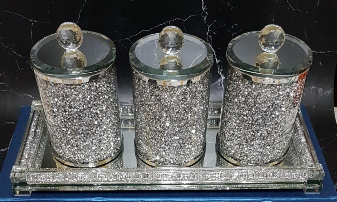 Crystal canister, Furniture & Home Living, Kitchenware & Tableware ...