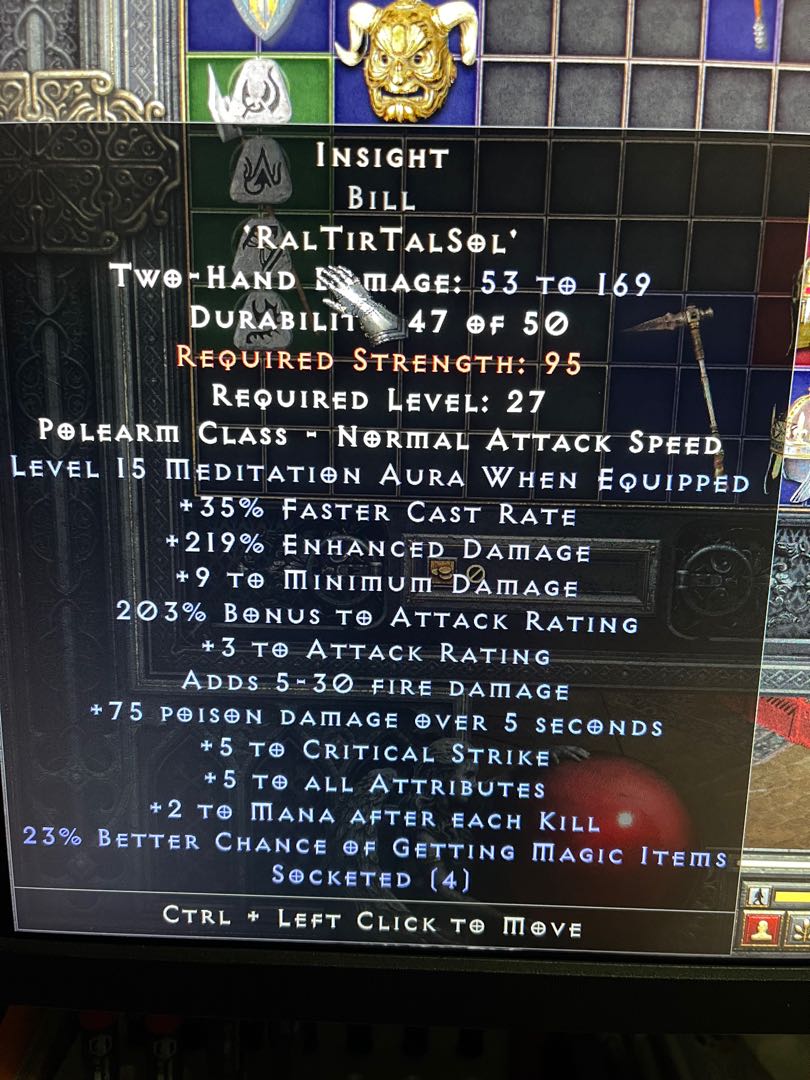 Diablo 2 Resurrected D2R Insight Bill, Video Gaming, Gaming Accessories ...