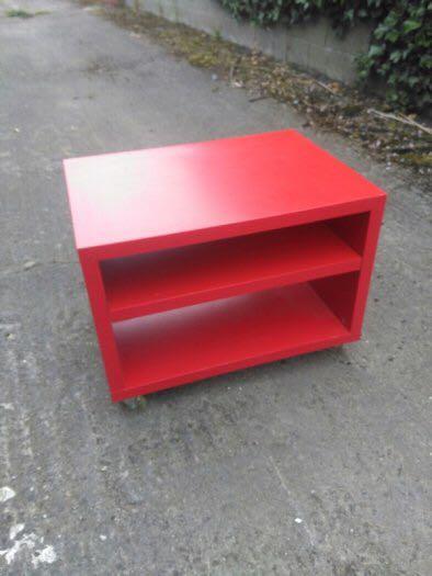 Ikea ODDA bedside table RED, Furniture & Home Living, Furniture, Tables ...