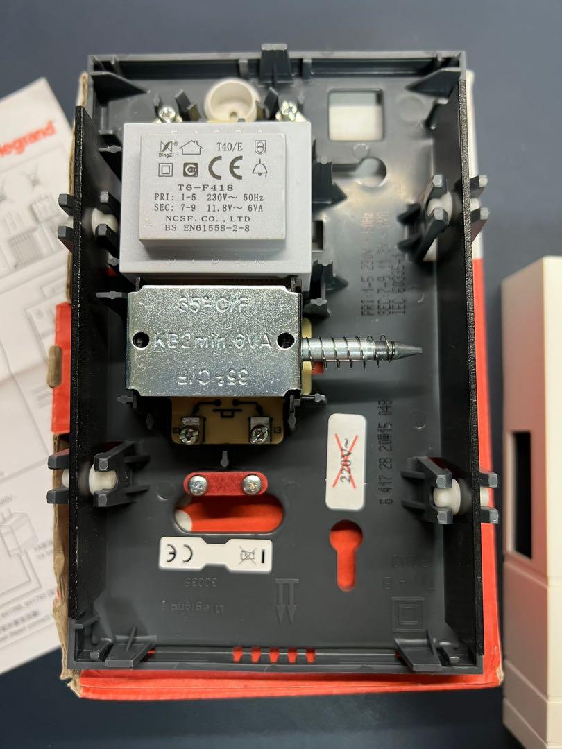 Legrand Wired Door Bell Mechanical Chime AC Transformer Power 641728 ...
