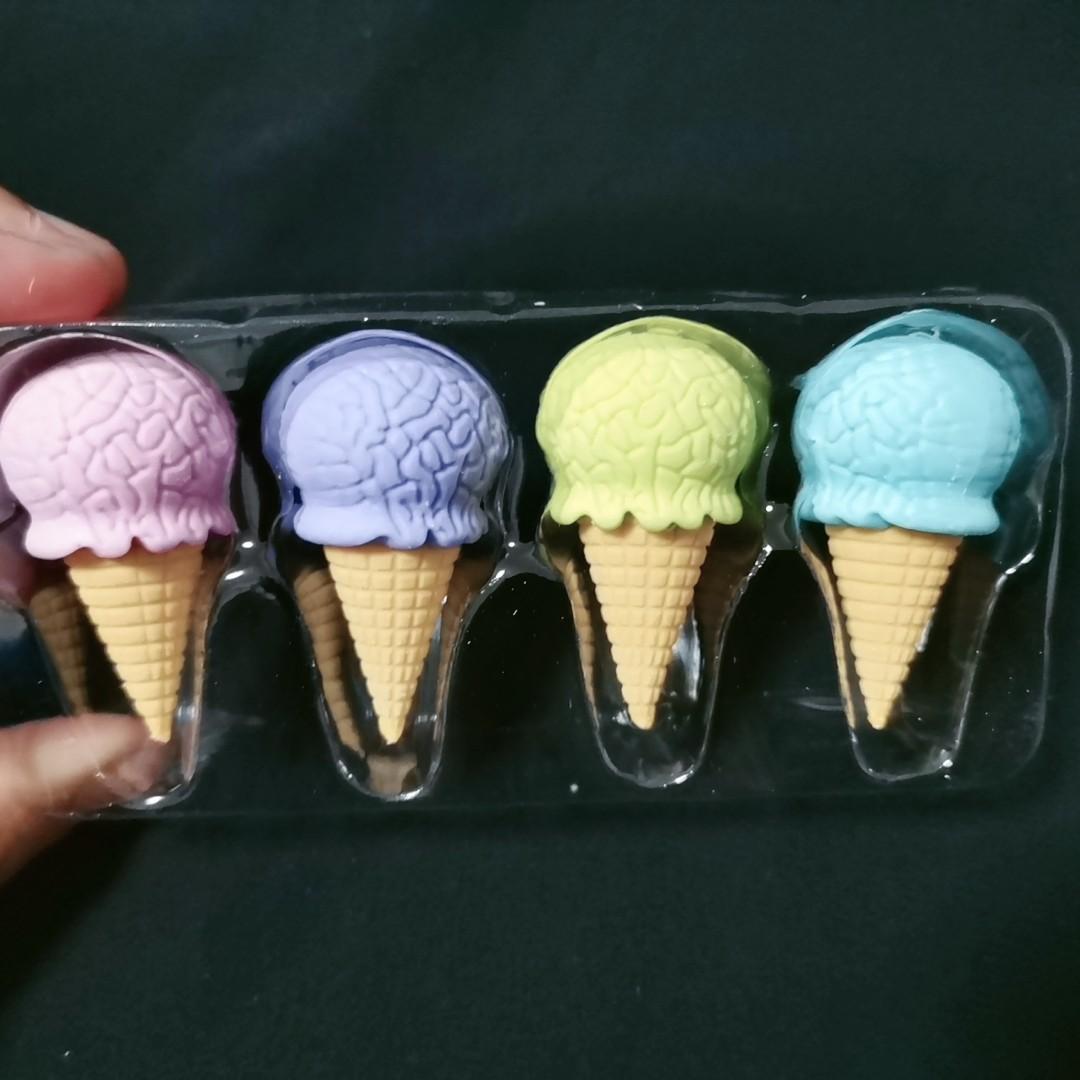 Lovely Cartoon Ice Cream Eraser Set, Hobbies & Toys, Stationery & Craft ...