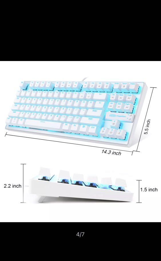 MageGee MK1 TKL Mechanical Gaming Keyboard Blue Switch, Computers ...