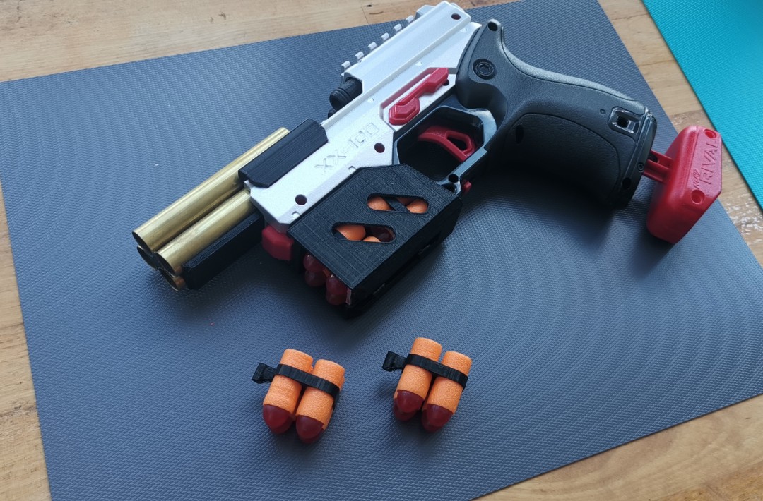 Nerf Knock-out mod: 4 barrel Derringer, Hobbies & Toys, Toys & Games on ...