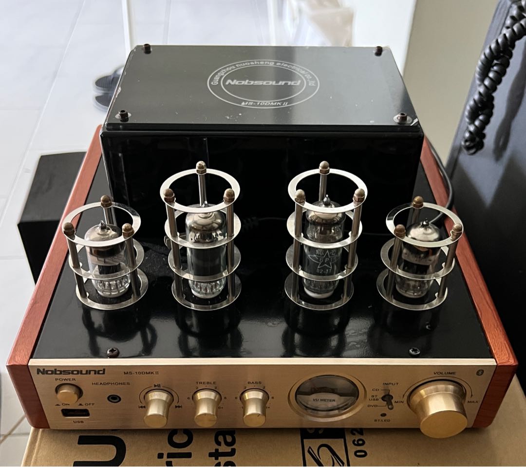 Nobsound MS-10D MKII Hybird Tube Amplifier with Bluetooth/USB/Headphone ...