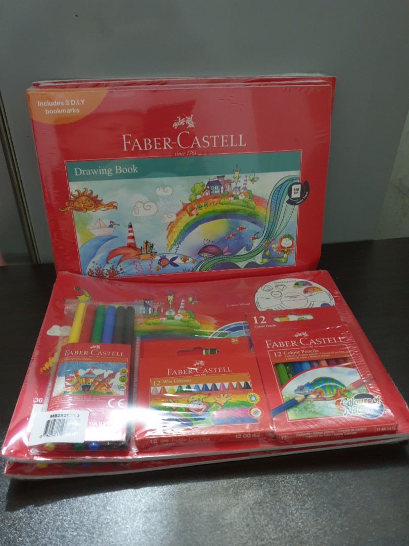 Original Faber Castell Drawing Book Set, Hobbies & Toys, Stationary ...