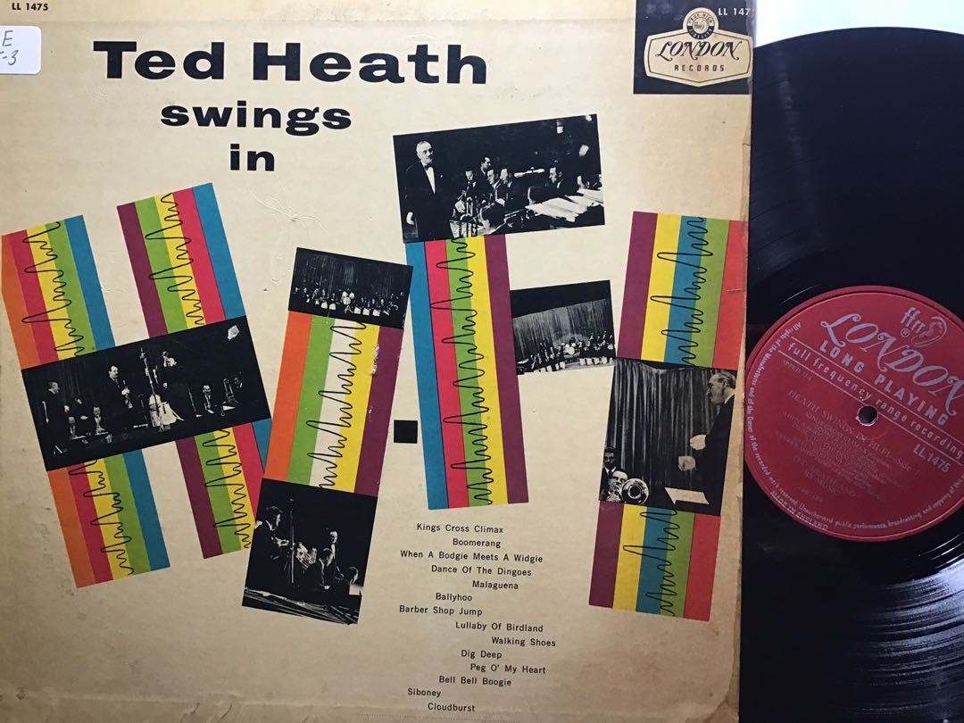 PIRING HITAM ANTIK Ted Heath Swings in Hi Fi OOP 1958 USA VINTAGE VINYL ...