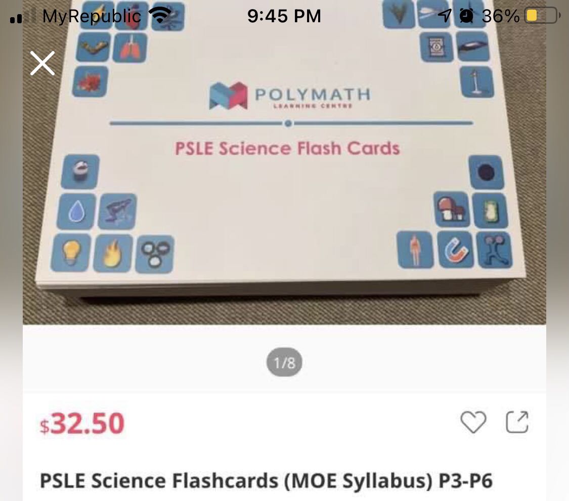 Polymath Learning Center Science Flashcards & Science PSLE Revision ...