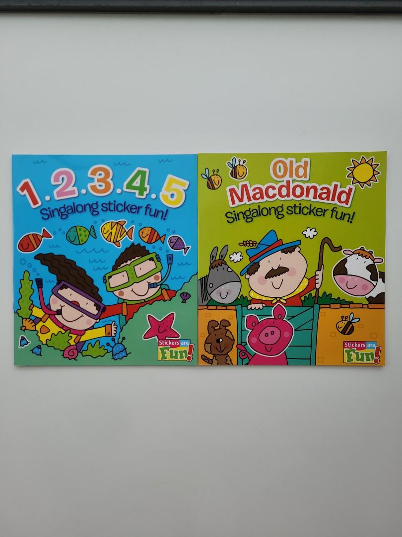 Singalong sticker fun 1234 & Old Macdonald, Hobbies & Toys, Books ...