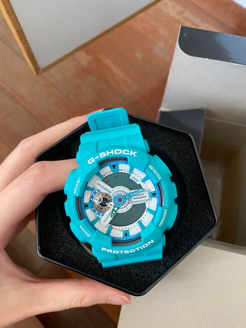 turquoise blue casio watch module no 5146, Men's Fashion, Watches ...