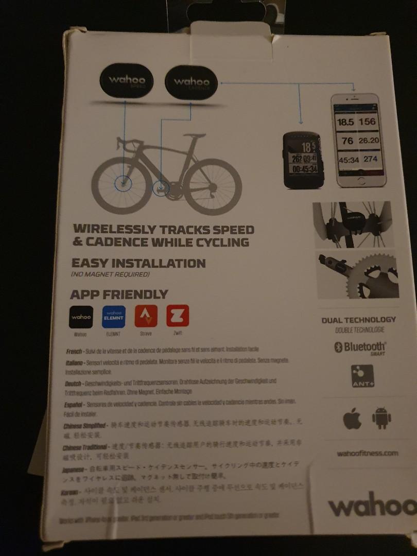 Wahoo speed and cadence sensors, Sports Equipment, Bicycles & Parts ...