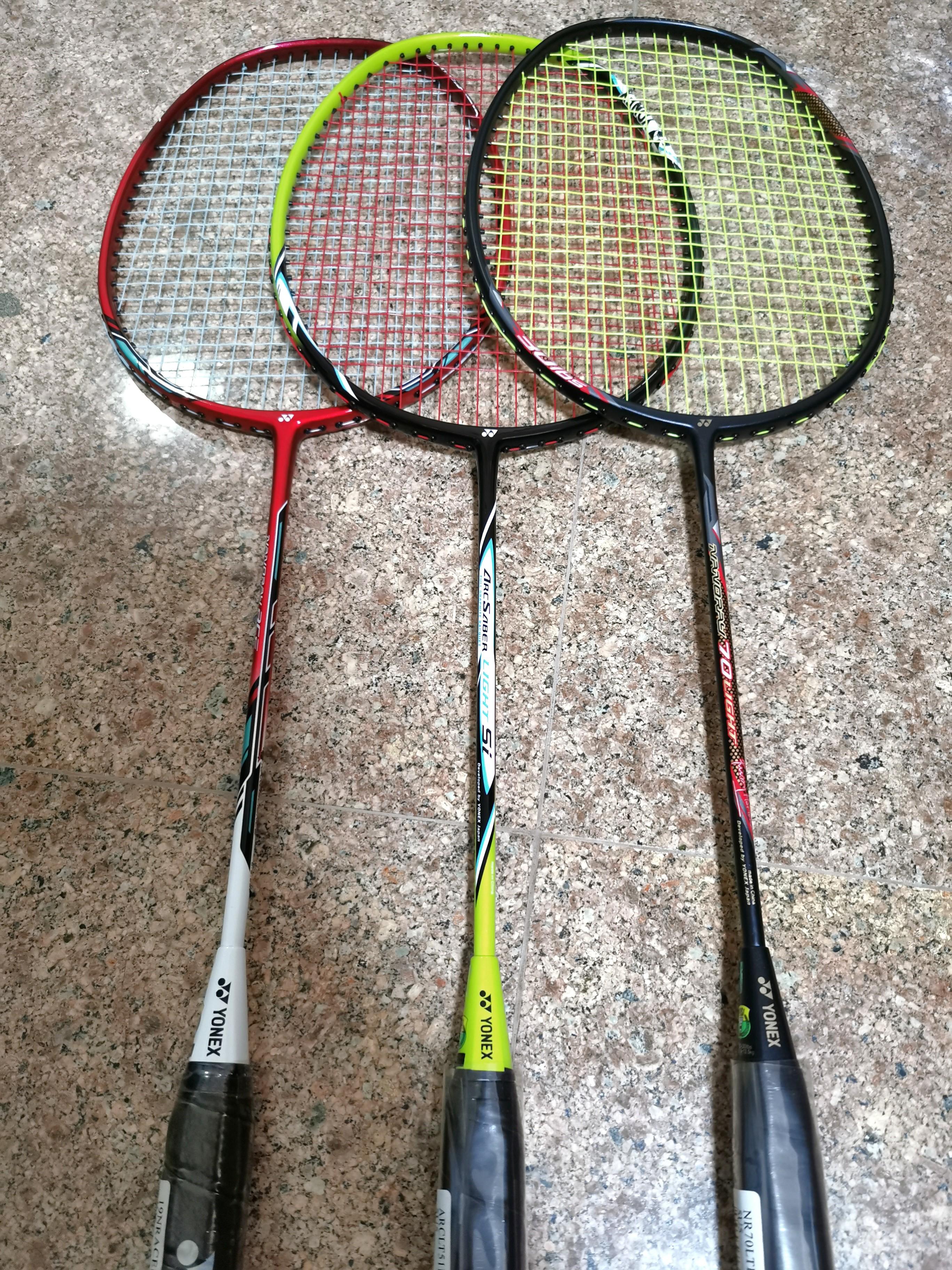 Yonex Nanoray ArcSaber Nanoflare Badminton Racket Li Ning Victor Mizuno ...