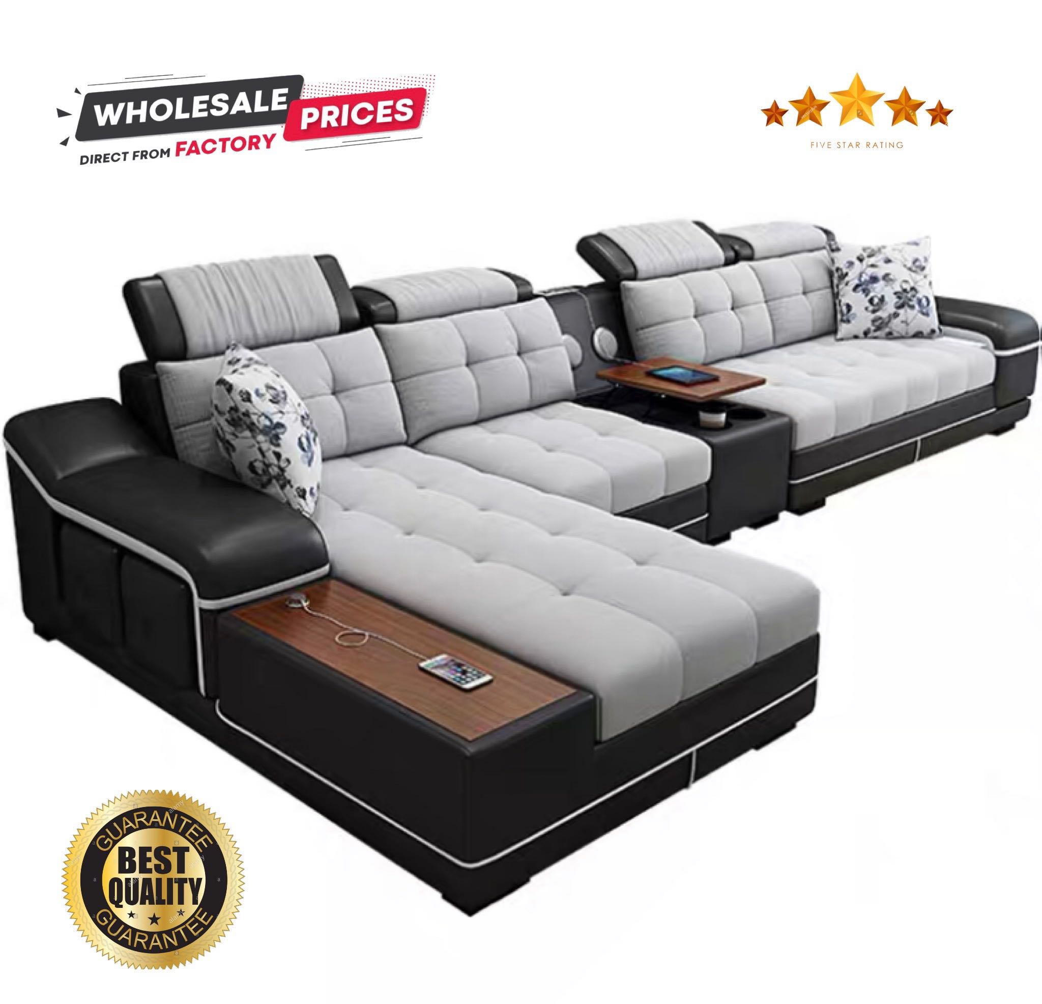 3 seater MEGAN Sofa Multi-Functional Sofa in Cotton Fabric/ Water ...