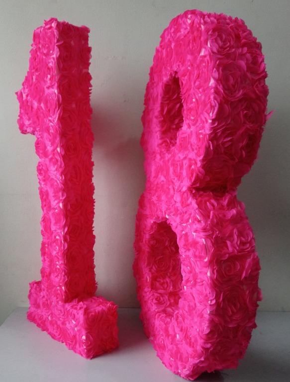3D Floral Number 18 Standee for Debut Birthday Party- 2 Feet, Hobbies ...