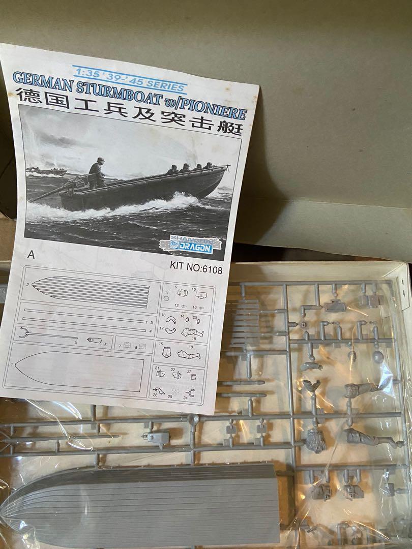 威龍 dragon 6108 1/35 1:35 德國工兵及突擊艇 German sturm boat sturmboat with w ...