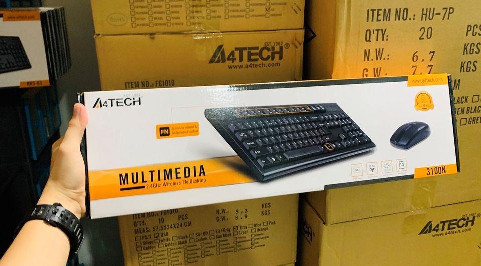 A4Tech 3100N V-Track Wireless Keyboard Mouse Combo, Computers & Tech, Parts & Accessories ...