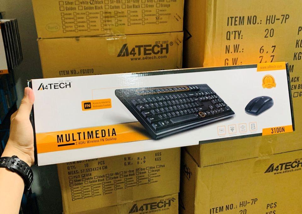 A4Tech 3100N V-Track Wireless Keyboard Mouse Combo, Computers & Tech, Parts & Accessories ...