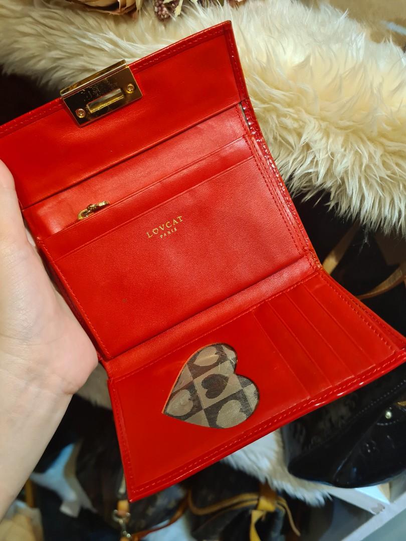 Authentic Lovcat Trifold Small Leather Wallet, Luxury, Bags & Wallets ...