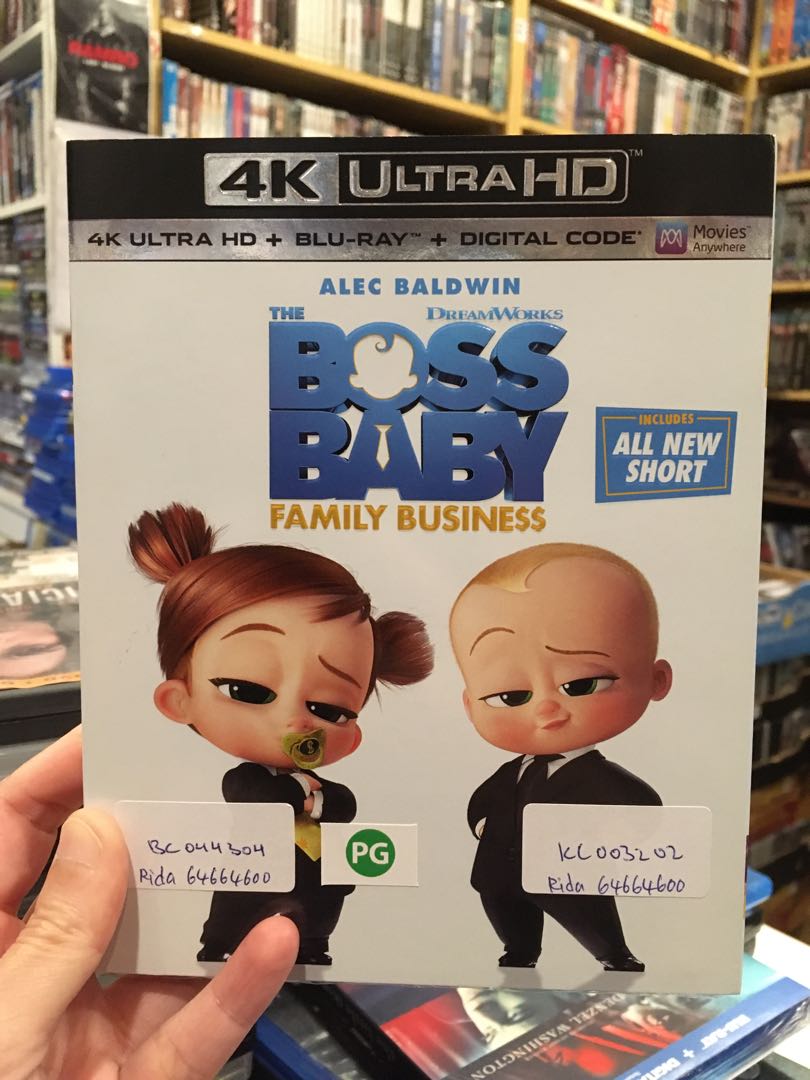 Boss Baby 2 Family Business 4K and Blu Ray, Hobbies & Toys, Music ...