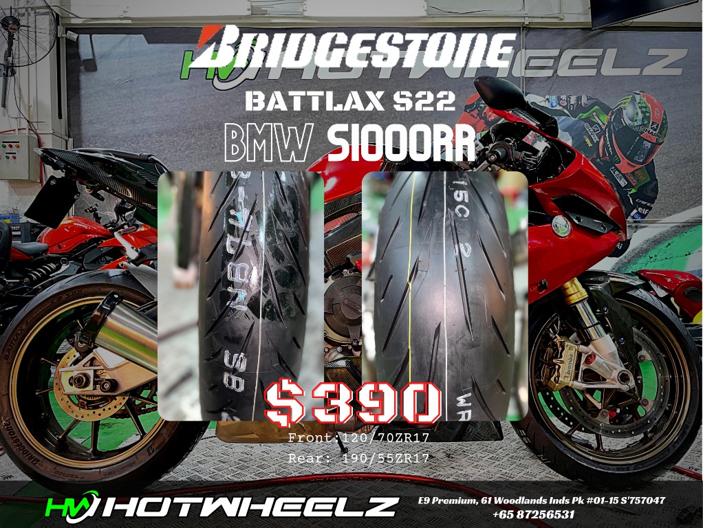 BRIDGESTONE BATTLAX S22 TYRES: BMW S1000R/ YAMAHA MT10/R1/Z1000/GTR ...