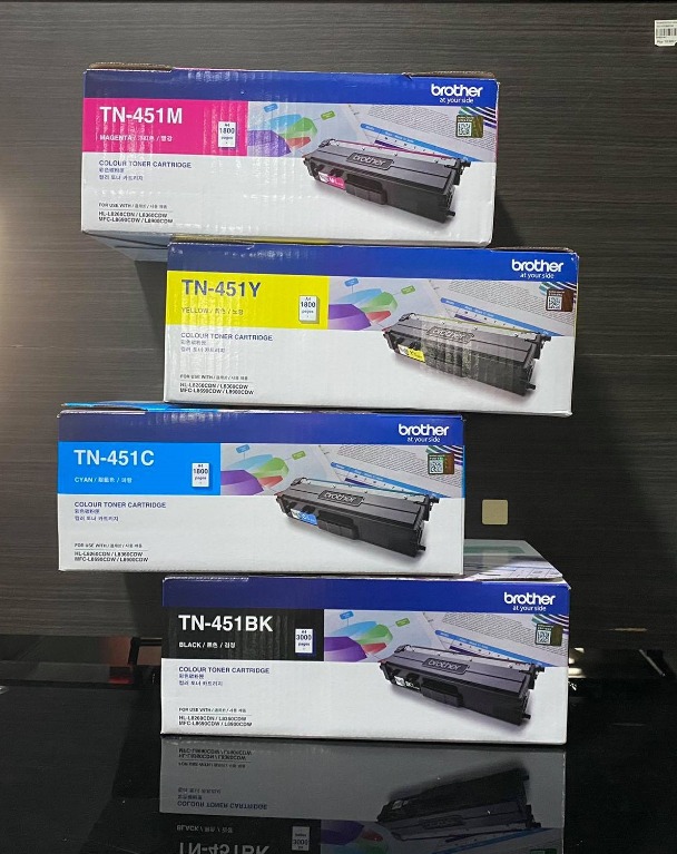 Brother TN-451 Black Cyan Magenta Yellow, Computers & Tech, Printers ...
