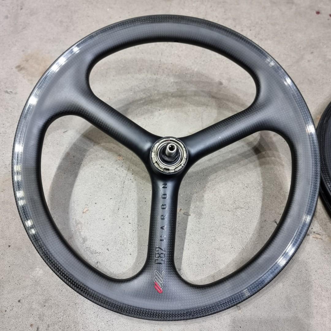 C82 brompton carbon trispoke wheels, Sports Equipment, Bicycles & Parts ...
