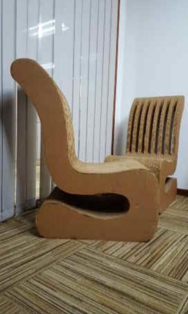 Cardboard Chair (wiggle), Furniture & Home Living, Furniture, Chairs on ...