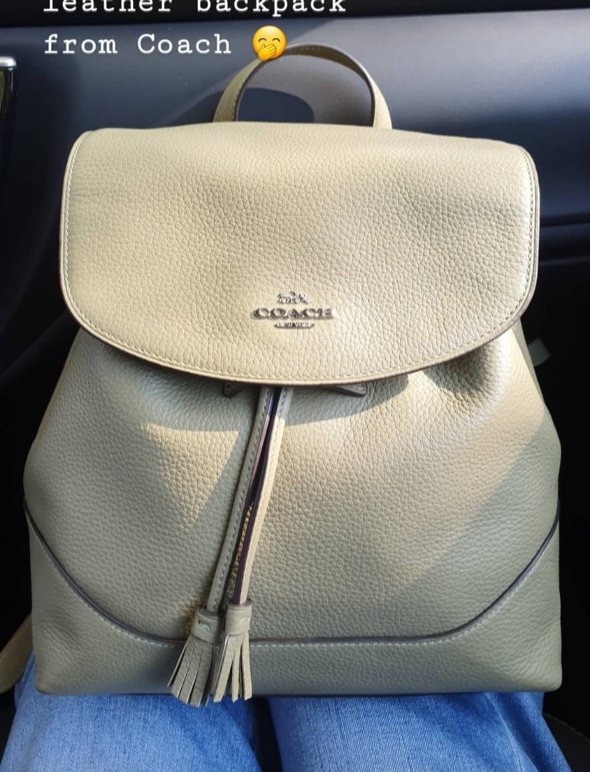 Coach Elle Backpack in Army Green, Women's Fashion, Bags & Wallets ...