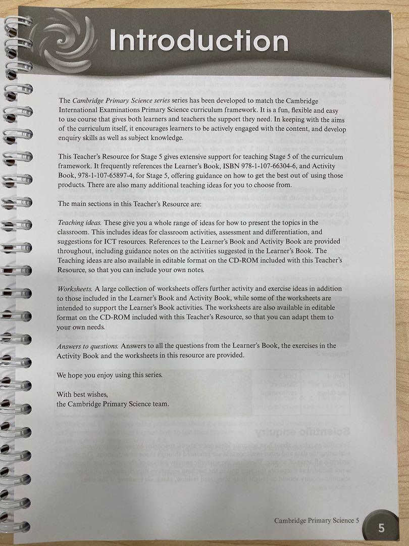 Complete Set of Cambridge Primary Science (Year 5) with Teacher’s ...