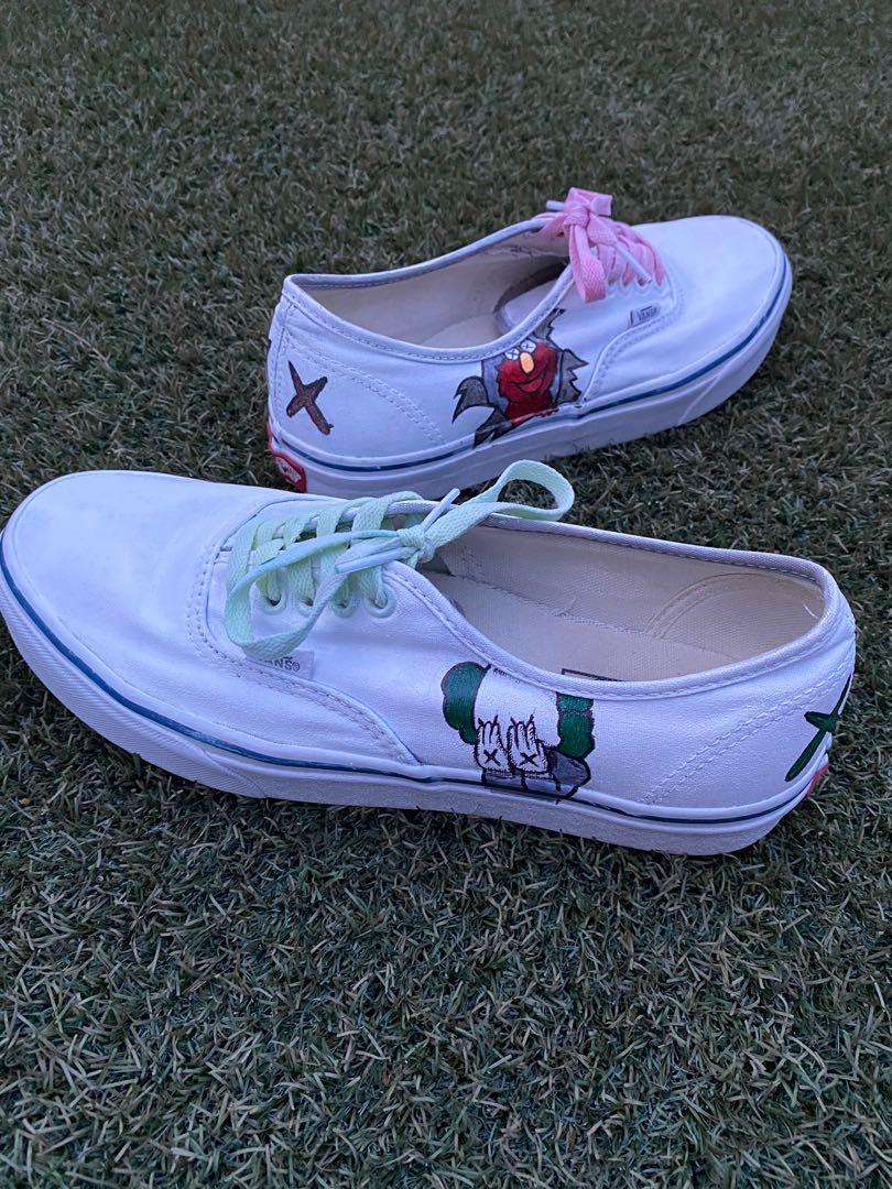 Custom KAWS vans, Women's Fashion, Footwear, Sneakers on Carousell
