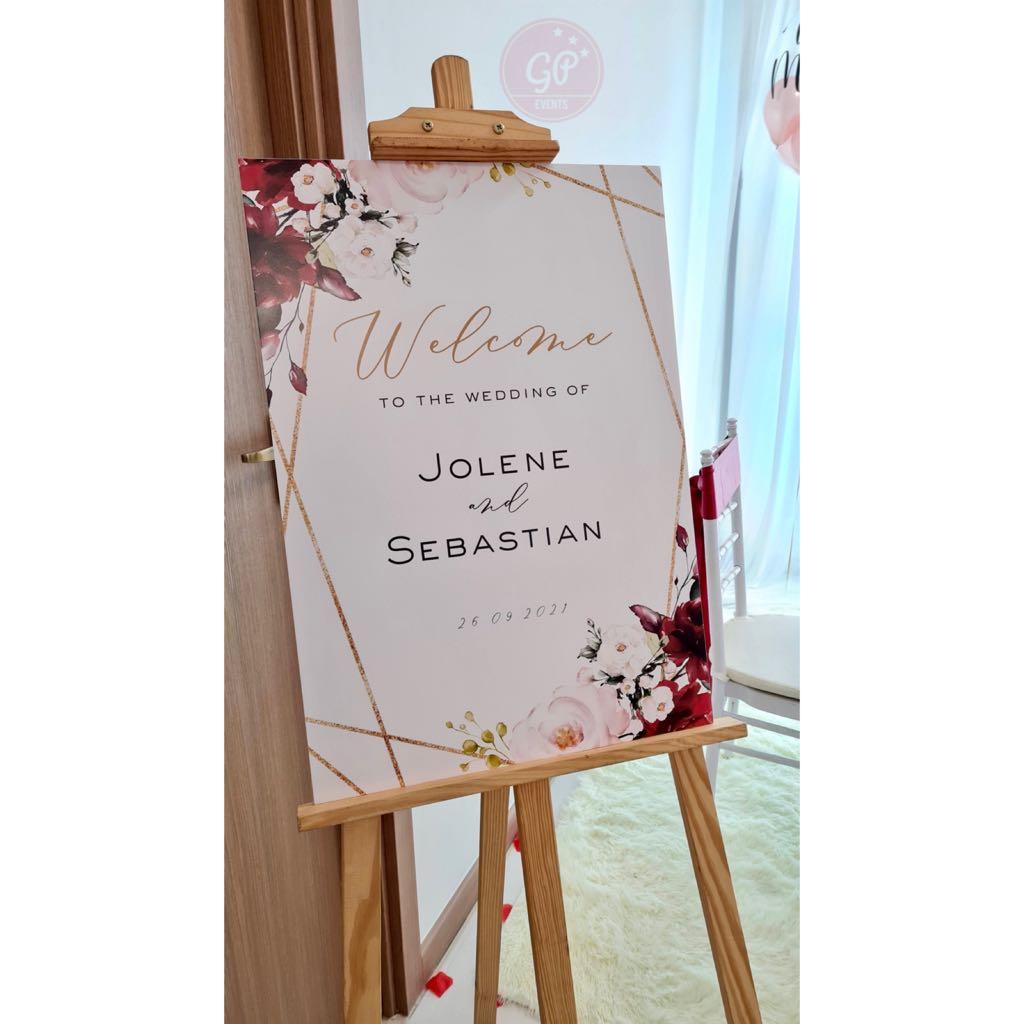 Customized Wedding Welcome Sign Poster Board, Hobbies & Toys ...