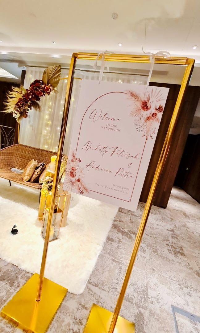Customized Wedding Welcome Sign Poster Board, Hobbies & Toys ...