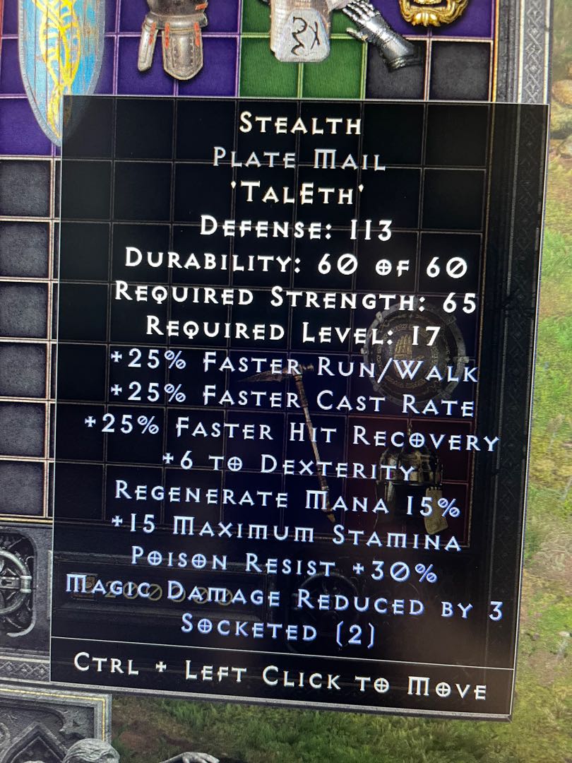 D2R Diablo 2 Resurrected Stealth Plate Mail, Video Gaming, Gaming ...