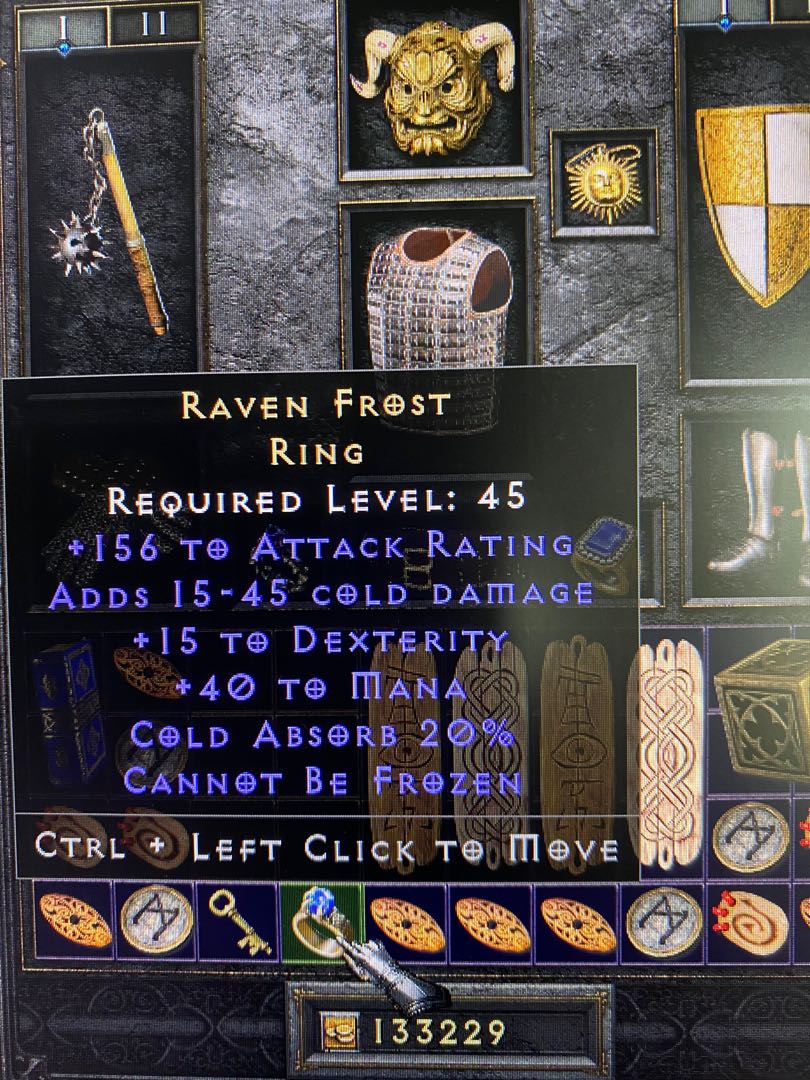 Diablo 2 Resurrected Raven Frost Ring, Video Gaming, Gaming Accessories ...