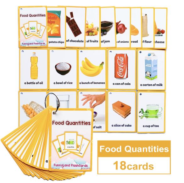 Food quantities flashcards right brain training Shichida heguru, Babies ...