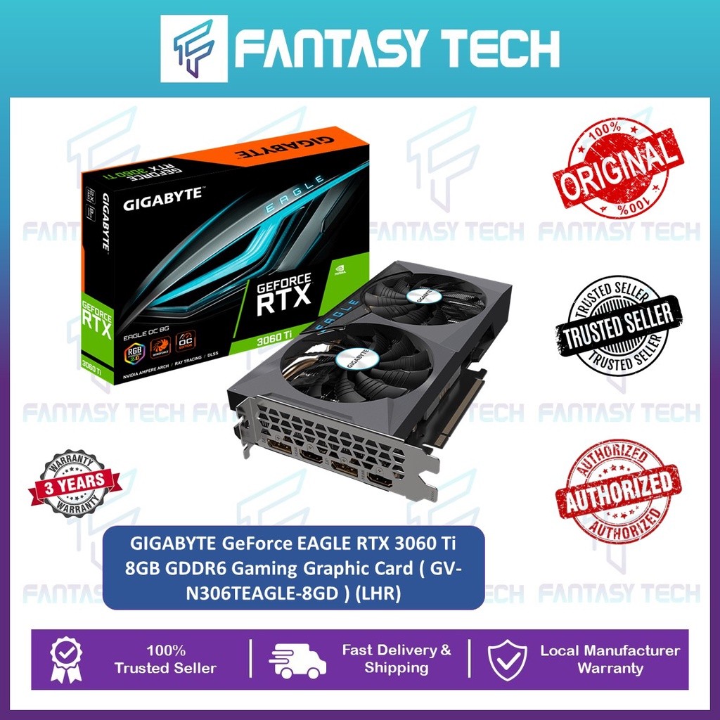 GIGABYTE GeForce EAGLE OC RTX 3060 Ti 8GB GDDR6 Gaming Graphic Card ...