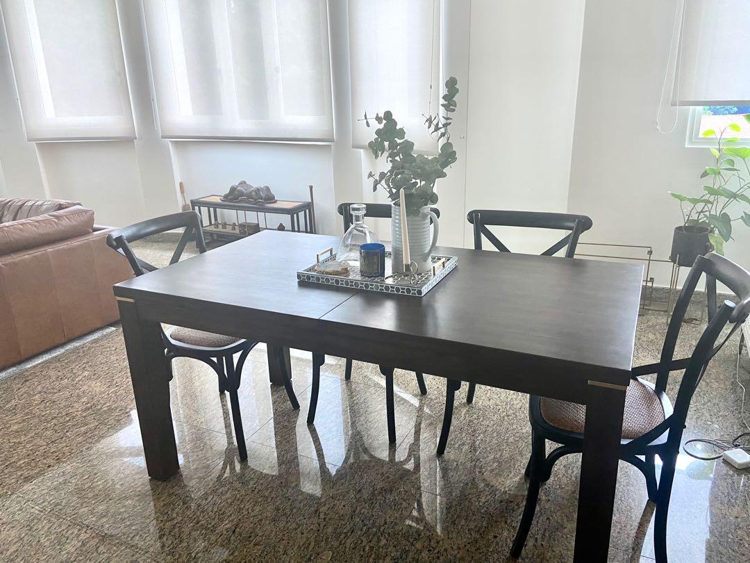 Grey and Sanders Maine Extendable Dining Table and 6 Chairs, Furniture ...