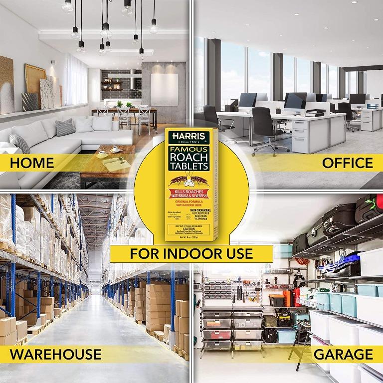 Harris Famous Roach Cockroach Tablet With Added Lure 6oz (145 Tablets ...