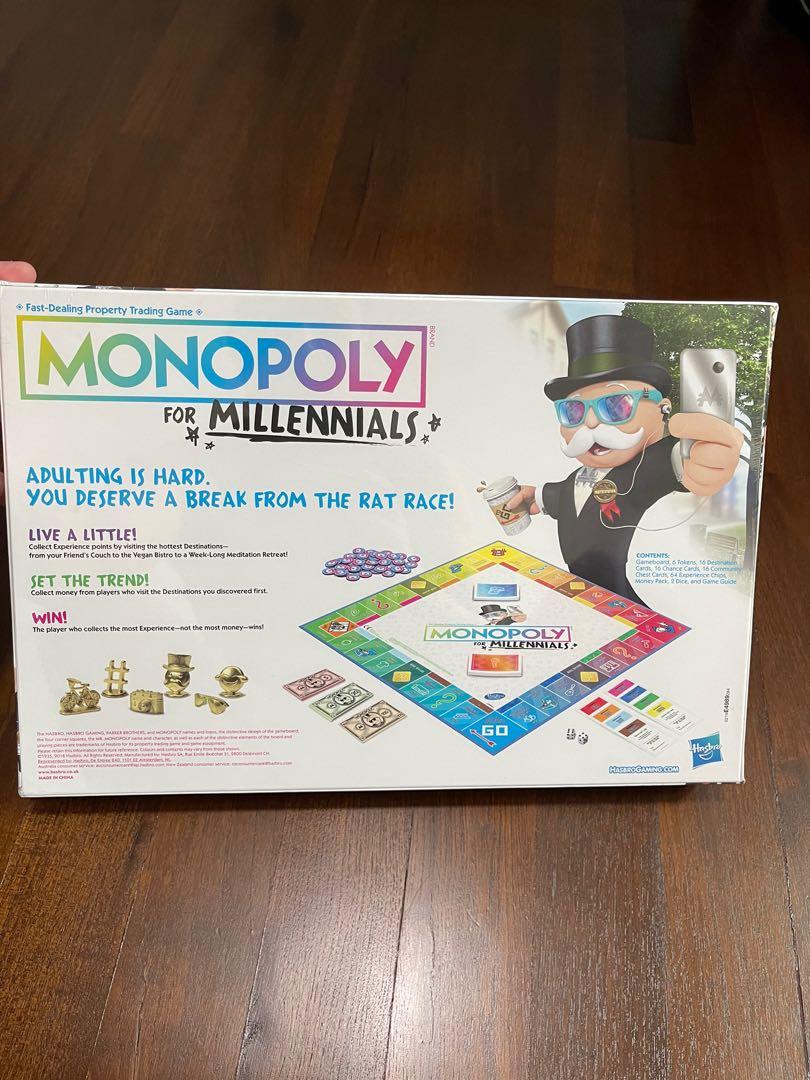Hasbro monopoly for millennials, Hobbies & Toys, Toys & Games on Carousell