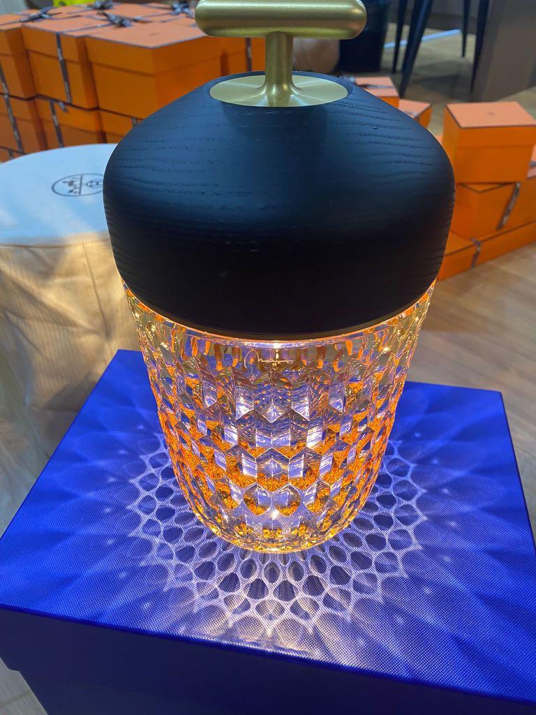 Hermes x St Louis Crystal Table Lamp, Furniture & Home Living, Lighting ...