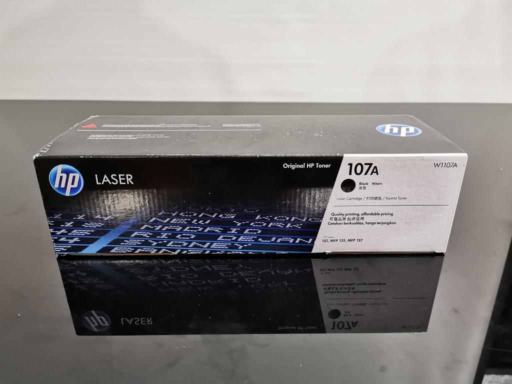 HP 107A Black Original Laser Toner Cartridge (W1107A), Computers & Tech ...