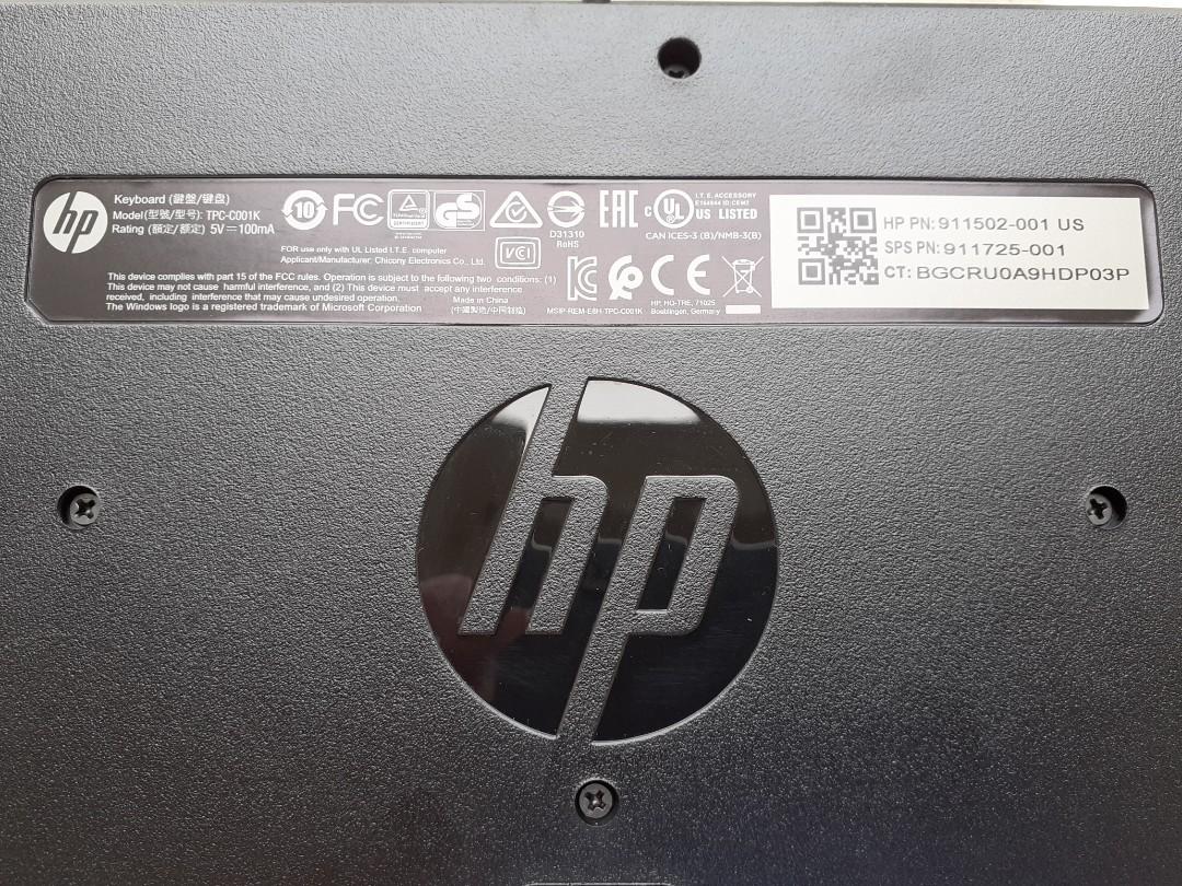HP computer Keyboard-TPC- C001K, Computers & Tech, Parts & Accessories ...