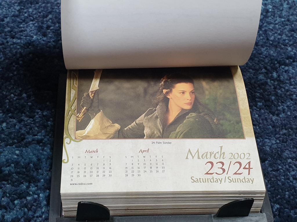 LOTR 2002 Calendar - Fellowship of the Ring (GREAT Condition), Hobbies ...