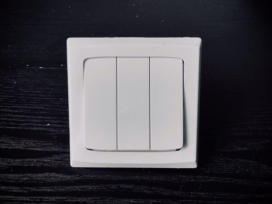 MK 3-gang Switch, Furniture & Home Living, Lighting & Fans, Lighting on ...