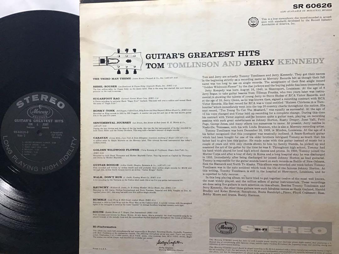 PIRING HITAM ANTIK Guitar Greatest Hits - Tom and Jerry OOP Mercury USA ...